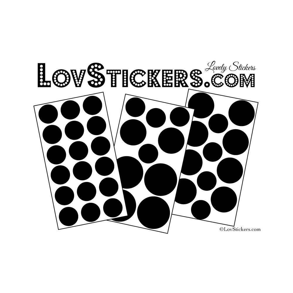 40 Stickers Ronds - Autocollant Deco Ronds pleins - 6,99 € Couleur ...